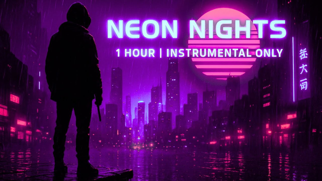 Neon Nights – 1 Hour Cinematic Synthwave Journey - Instrumental Only ...