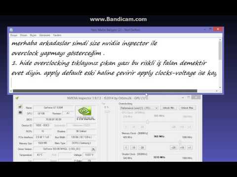 Nvidia Overclock Yapma