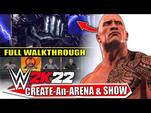 WWE 2K22 Create An Arena & Show Full Walkthrough & Options - YouTube