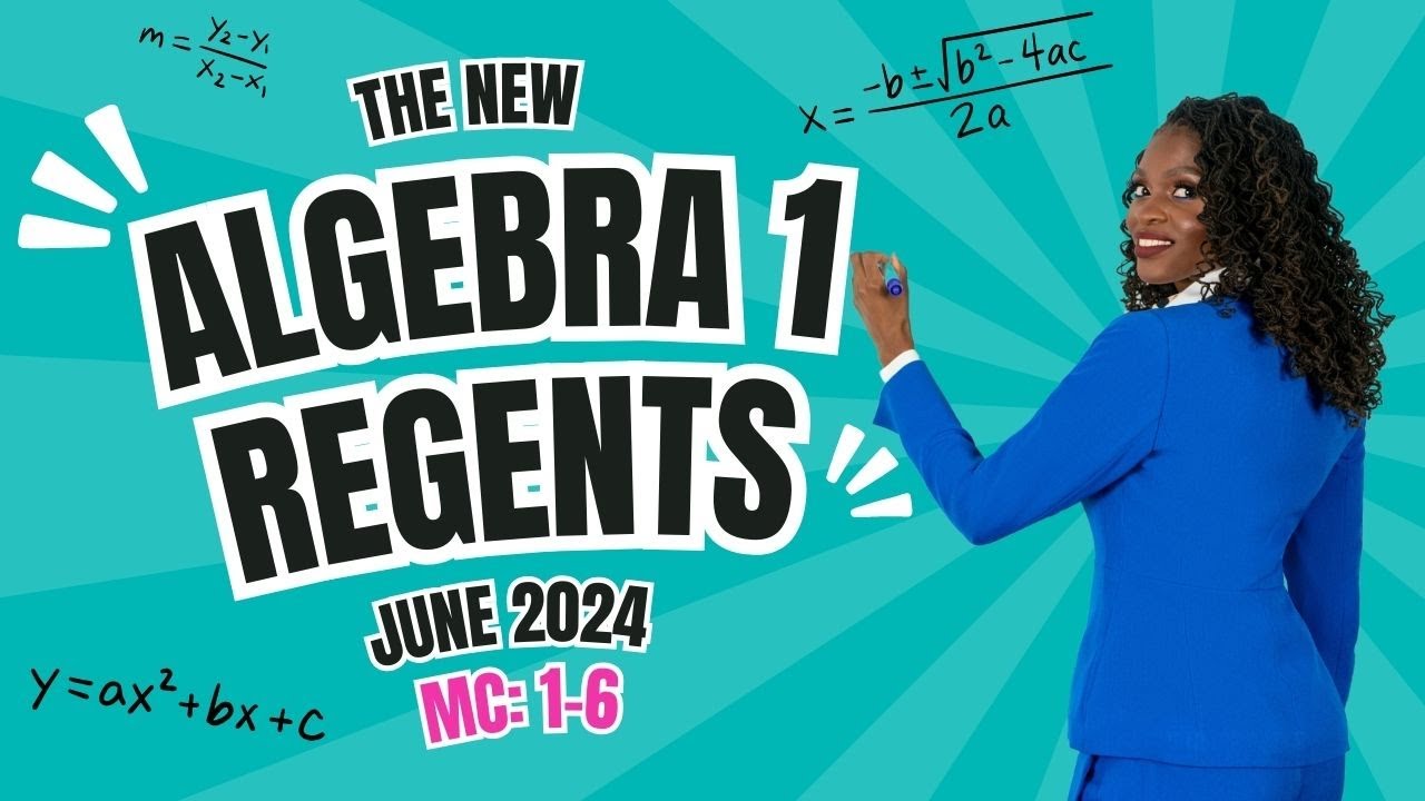 New Algebra 1 Regents Answers June 2024 #1 - #6 MC | Tai Abrams - YouTube