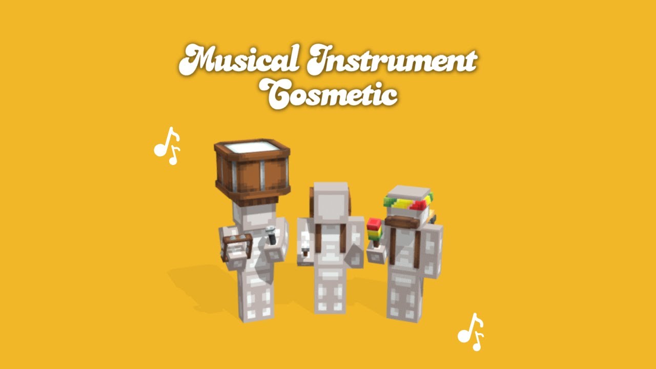 Musical Instrument Cosmetic Volume 1 Minecraft Models - YouTube