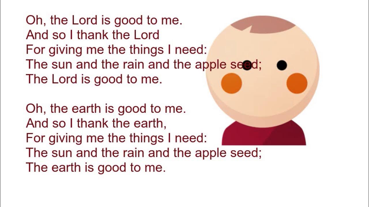 Johnny Appleseed Lyrics - Lyrics for the Kids Song - YouTube