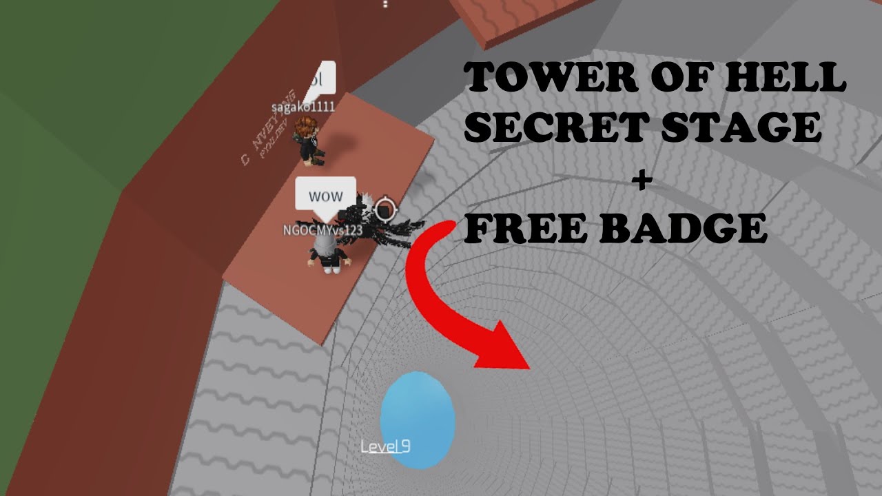 TOWER OF HELL SECRET STAGE+FREE BADGE - YouTube