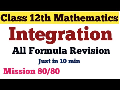 Class 12th Mathematics || Integration || All Formula and Concept ...