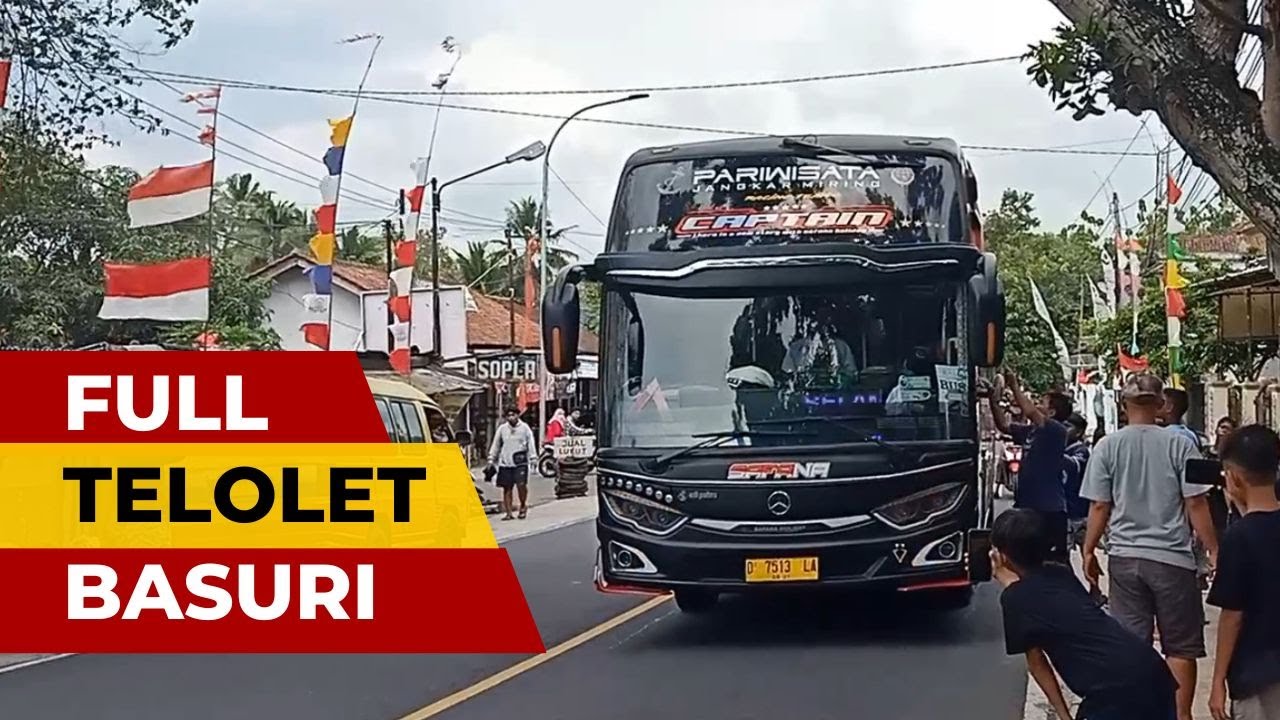FULL TELOLET BASURI BUS PARIWISATA PULANG DARI PANGANDARAN - YouTube