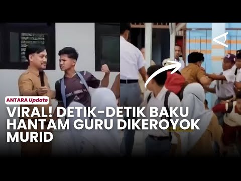 Viral! Detik-detik baku hantam Guru SMKN 3 Kabupaten Tanjabtim, Kecamatan Berbak dikeroyok murid