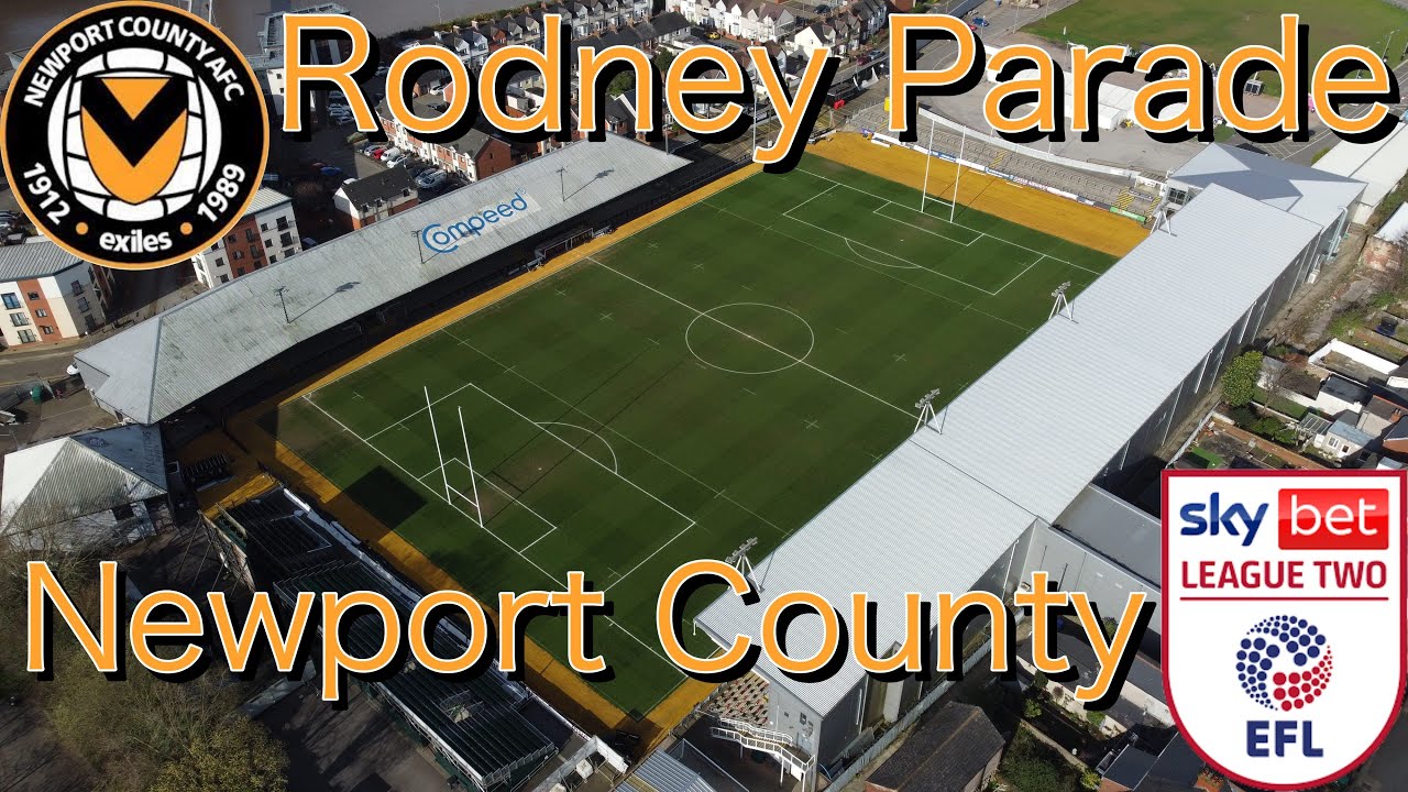Ep81. Rodney Parade Stadium, by drone Home of Newport County. In League ...