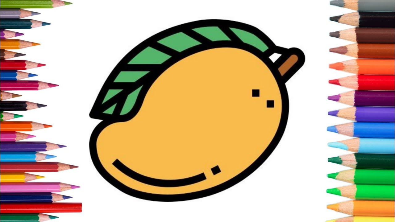 How To Draw a Mango fruit | Step-by-Step easy @Drawforkidshub # ...
