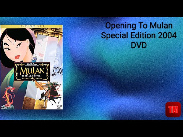 Mulan Dvd Opening
