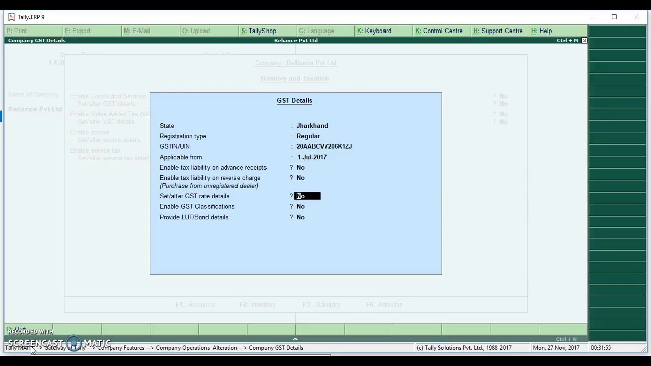 GST single rate entry in tally Part 1 - YouTube