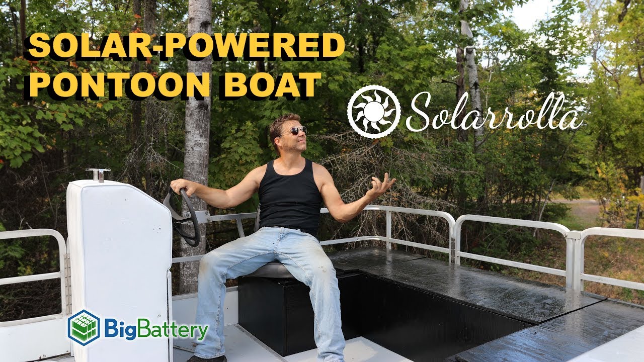 Solar Electric Pontoon Boat Part 3! Using Big Battery Raptor2 Batteries ...