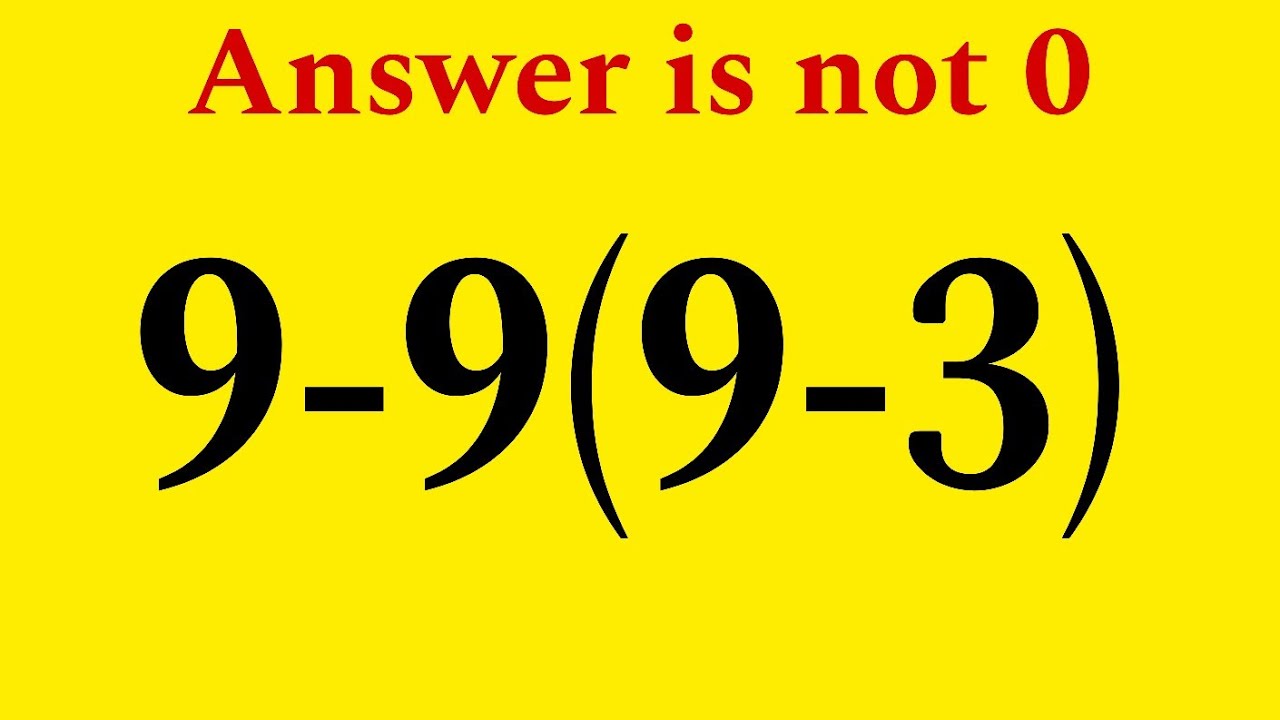 Can You Solve This Simple Math Problem? - YouTube