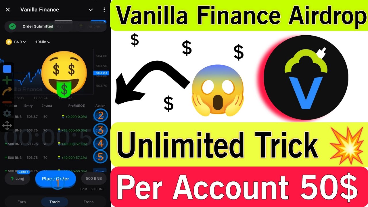 Per Account 50$ || Unlimited Trick || Vanilla Finance Airdrop || New ...