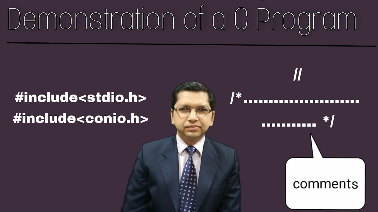Demonstration Of A C Program By Professor Pankaj Gupta Biit Youtube
