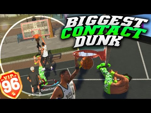 96 Overall Slasher Catches BIGGEST Contact Dunks! OMG! NBA 2K19 Park Gameplay