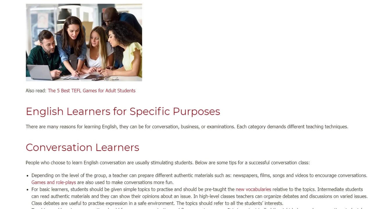 Tips for Teaching Different Types of English Learning Groups | ITTT ...