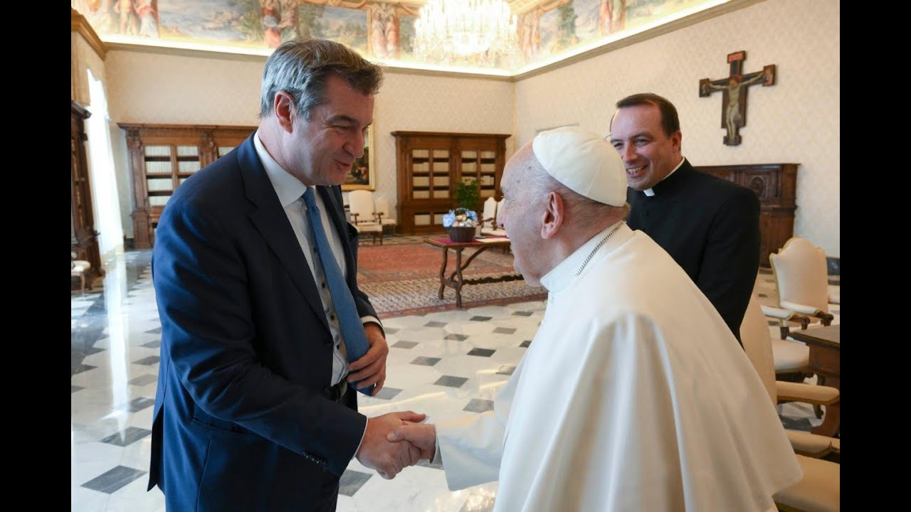 Markus Söder beim Papst - YouTube