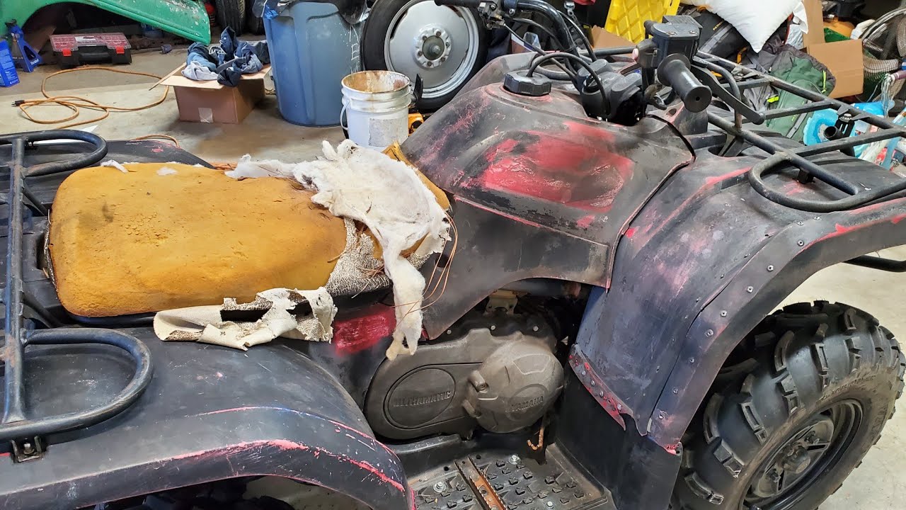 4 wheeler seat repair - YouTube