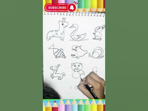 Easy to Draw Animals From Numbers | 1 to 10 Number Drawing for Kids ...