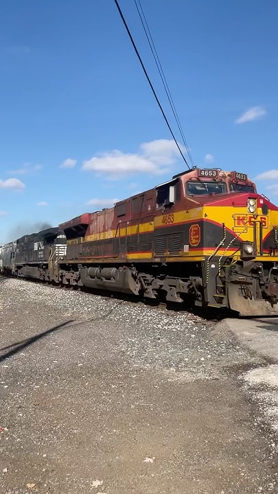 CSX B454-01 Loaded Sand Train with KCS and NS Power from Lodi, Ohio 11/2/2024 #csx #ns #train # ...