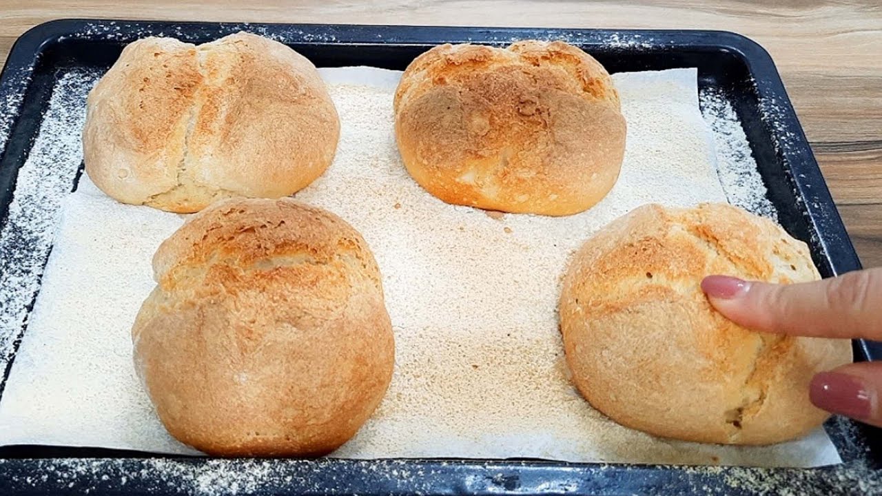 4 Ingredients! No Knead Bread! Everyone Can Make This Easy Homemade Bread! - YouTube