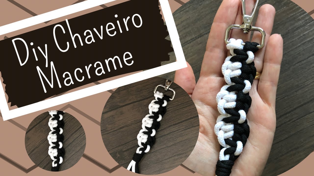 DIY Chaveiro - Keychain Macrame - YouTube