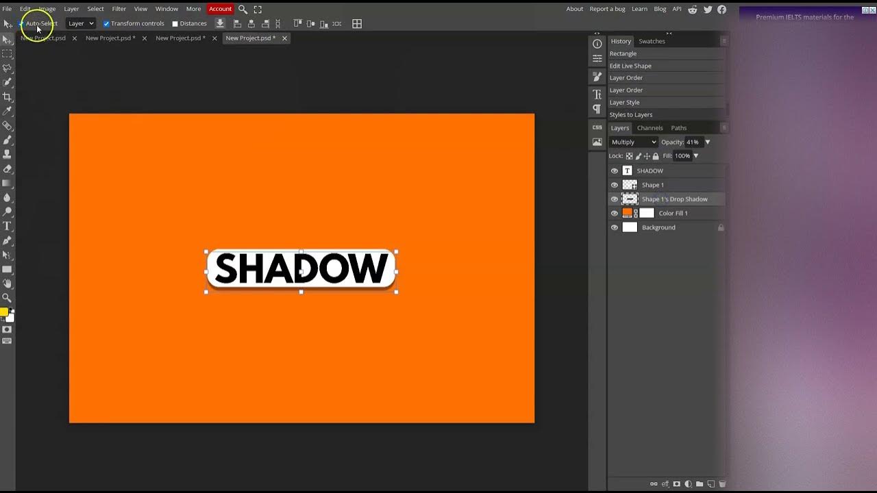 How to Create Drop Shadow Effect In Photopea l Photopea tutorial - YouTube