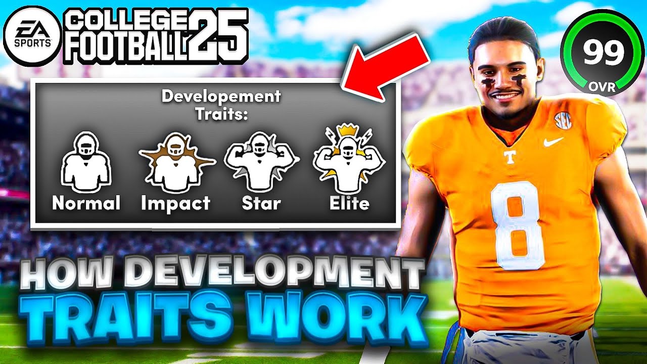 How Development Traits Work in College Football 25 Dynasty - YouTube