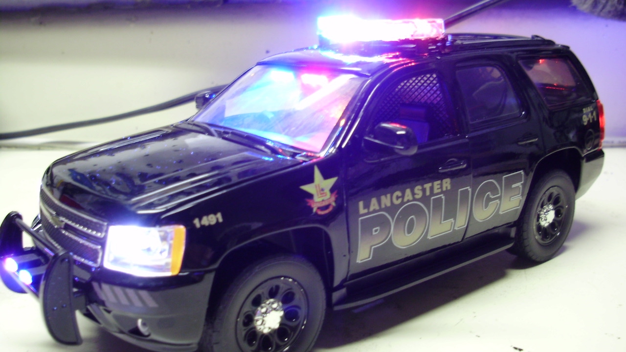 Custom LANCASTER POLICE DEPARTMENT Chevy Tahoe PPV with working lights ...