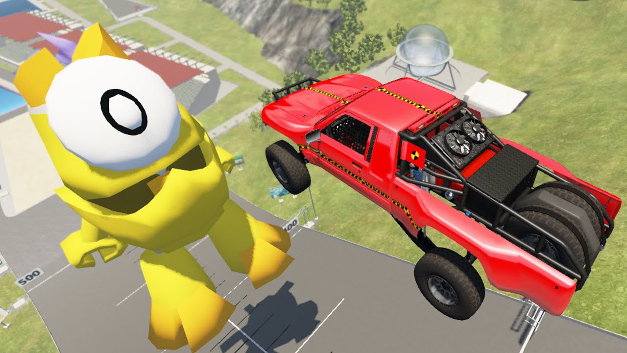 Car Fly Through LEGO Mixels #7- Beamng Drive - YouTube