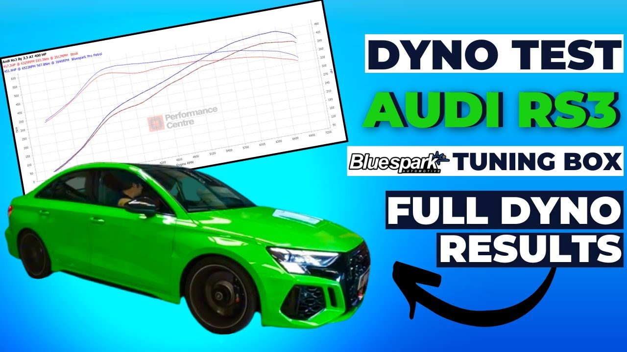 Audi RS3 8Y 2022+ 2.5 TFSI 395bhp/400ps Dyno Test with Bluespark Tuning ...