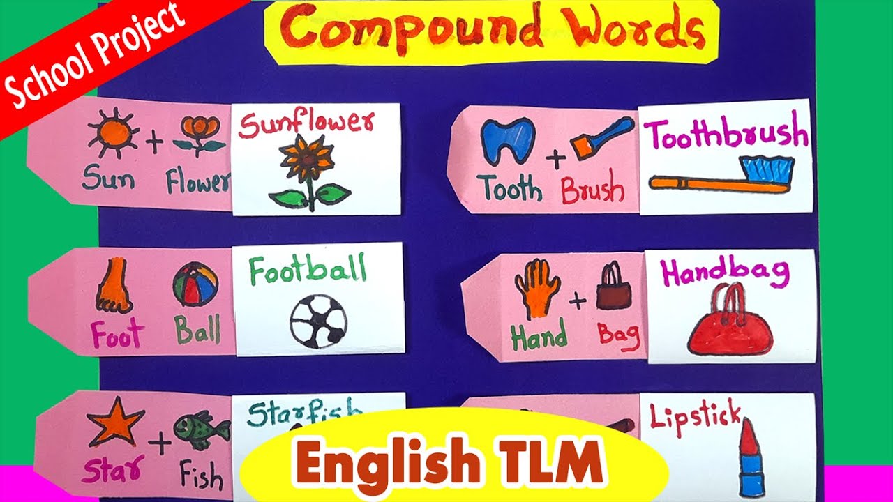compound words tlm | primary school project | English tlm - YouTube
