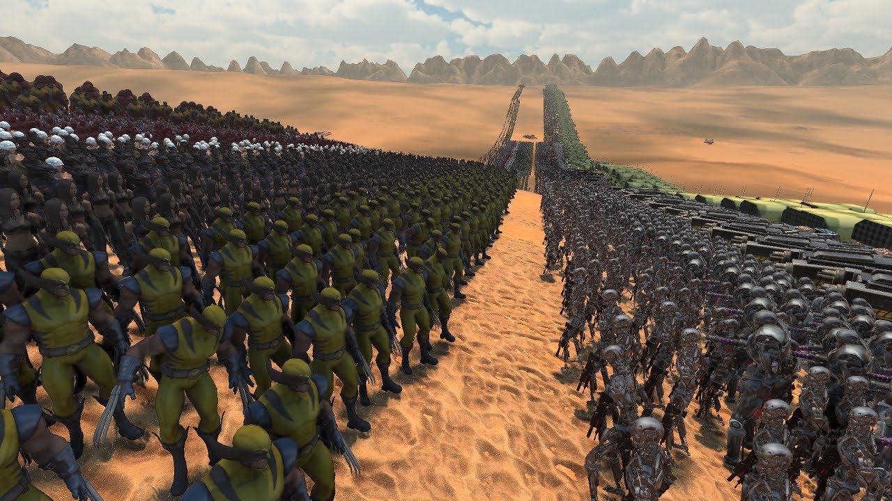 Wolverine Army vs Terminator Army ! - Epic Battle Simulator 2 - UEBS 2 ...