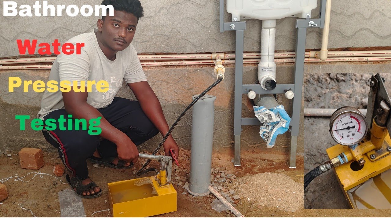 bathroom water pressure testing || plumbing work Telugu channel| - YouTube