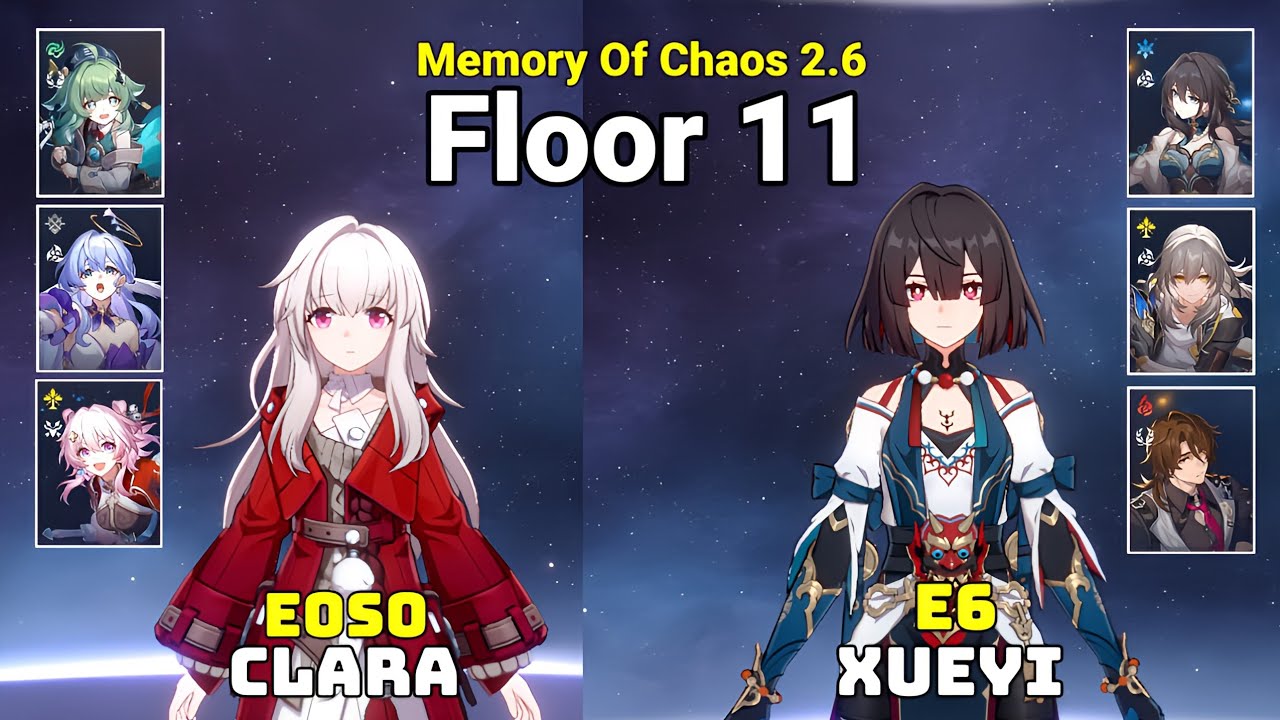 E0S0 Clara & E6 Super Break Xueyi | Memory Of Chaos Floor 11 3 Stars ...