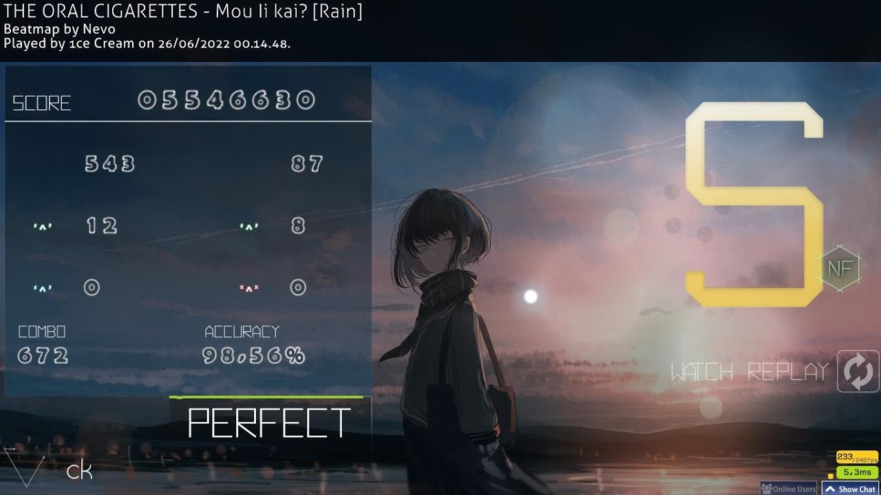 osu! THE ORAL CIGARETTES - Mou Ii kai [Rain] +NF FC - YouTube
