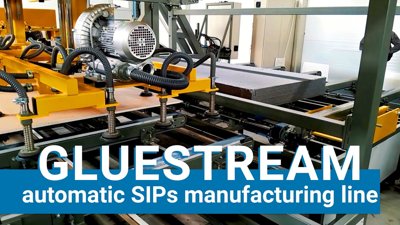 Gluestream automatic SIPs manufacturing line - YouTube