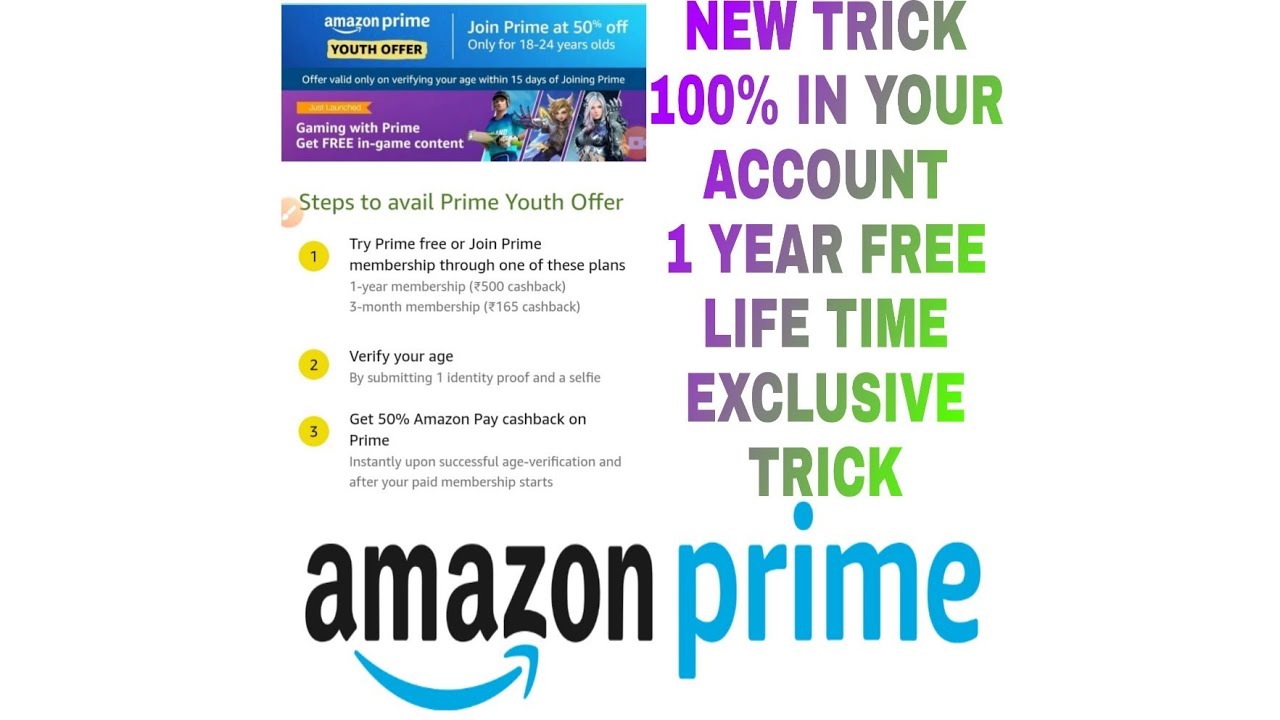 How To Get Amazon Prime Members Ship For 1 Year // New Trick For 100% ...