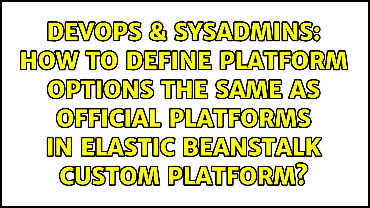 How to define platform options the same as official platforms in ...