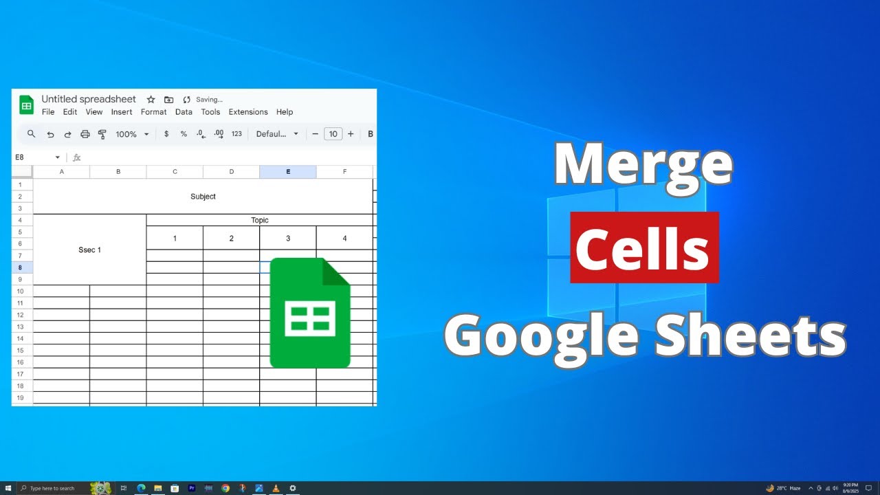 How to Merge Cells in Google Sheets - YouTube