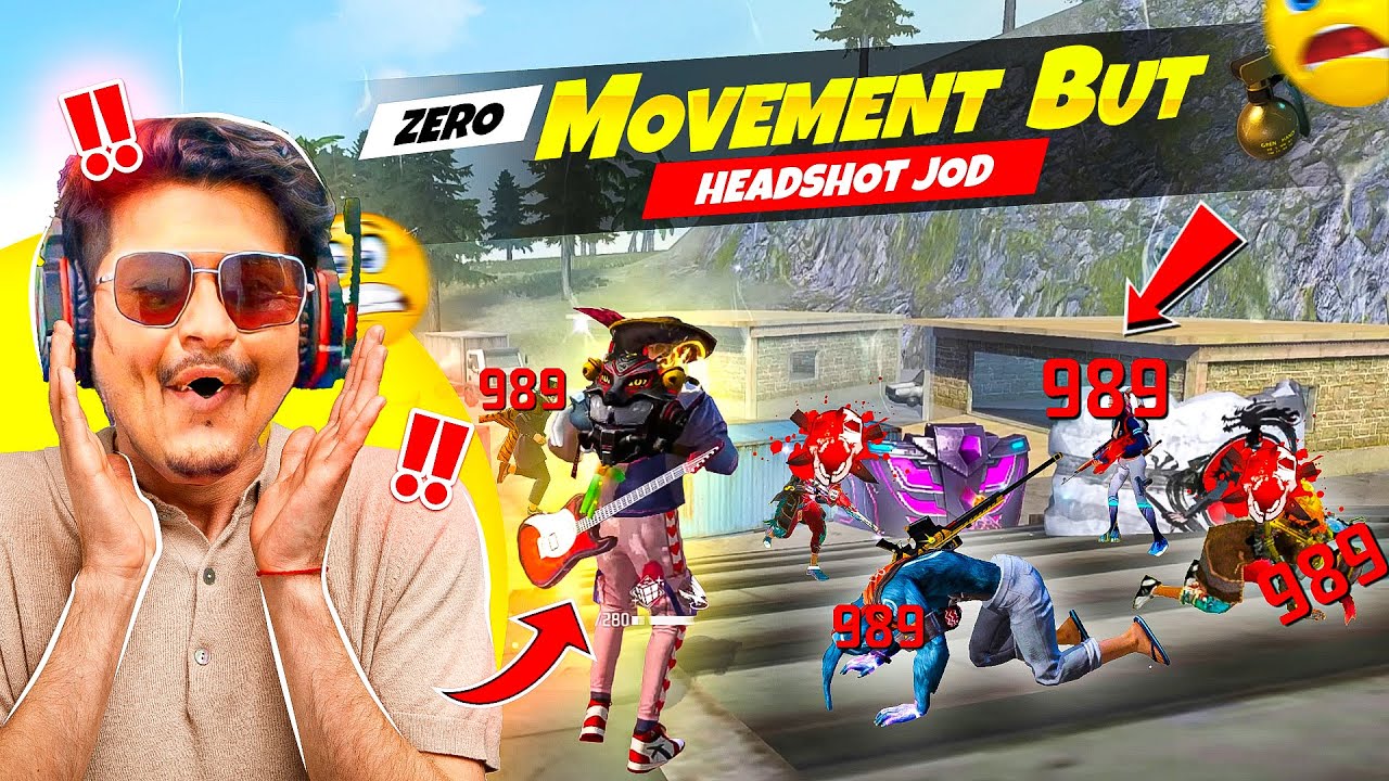 Zero Movement😱 But Headshot Jod Player Solo Vs Squad in Free Fire Max - YouTube