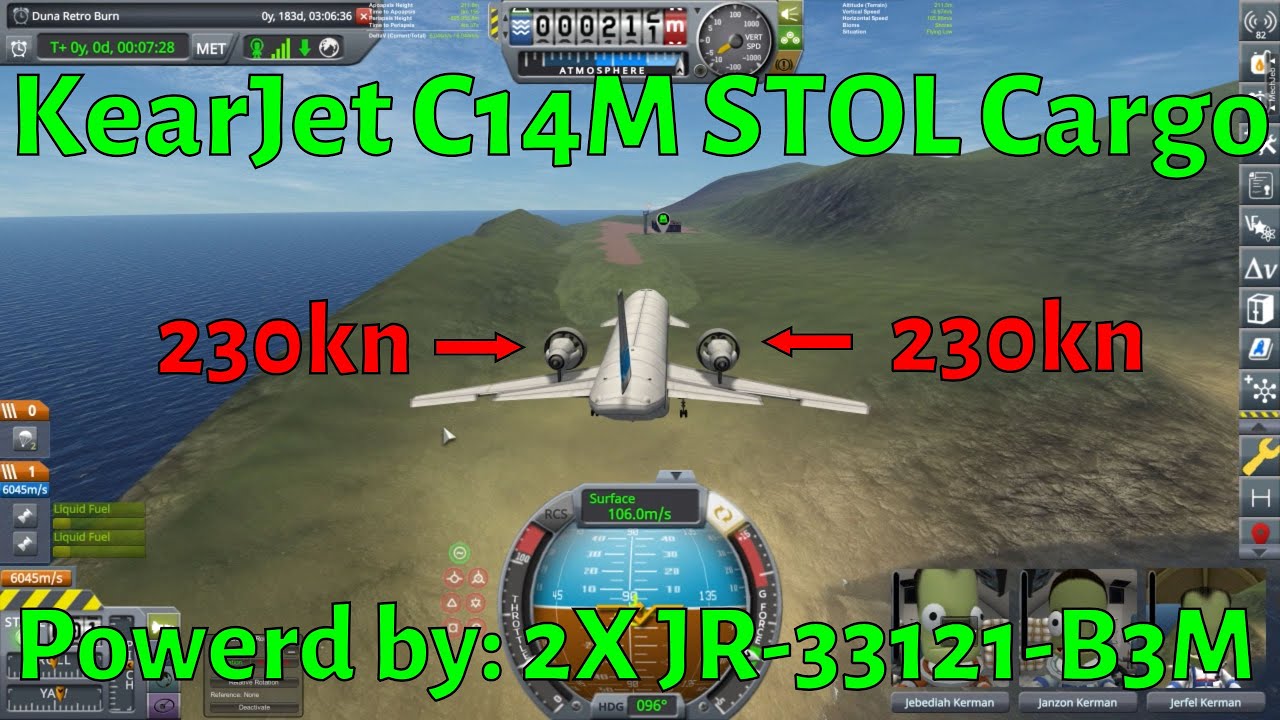 KSP1: Test of the KearJet C14M STOL Cargo. Land and return from Island ...