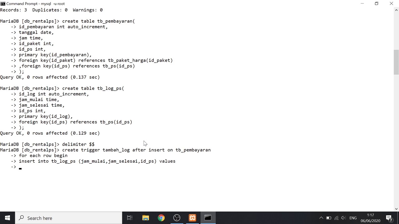 Tutorial Membuat Trigger Mysql Dengan Command Prompt Cmd Youtube 6513