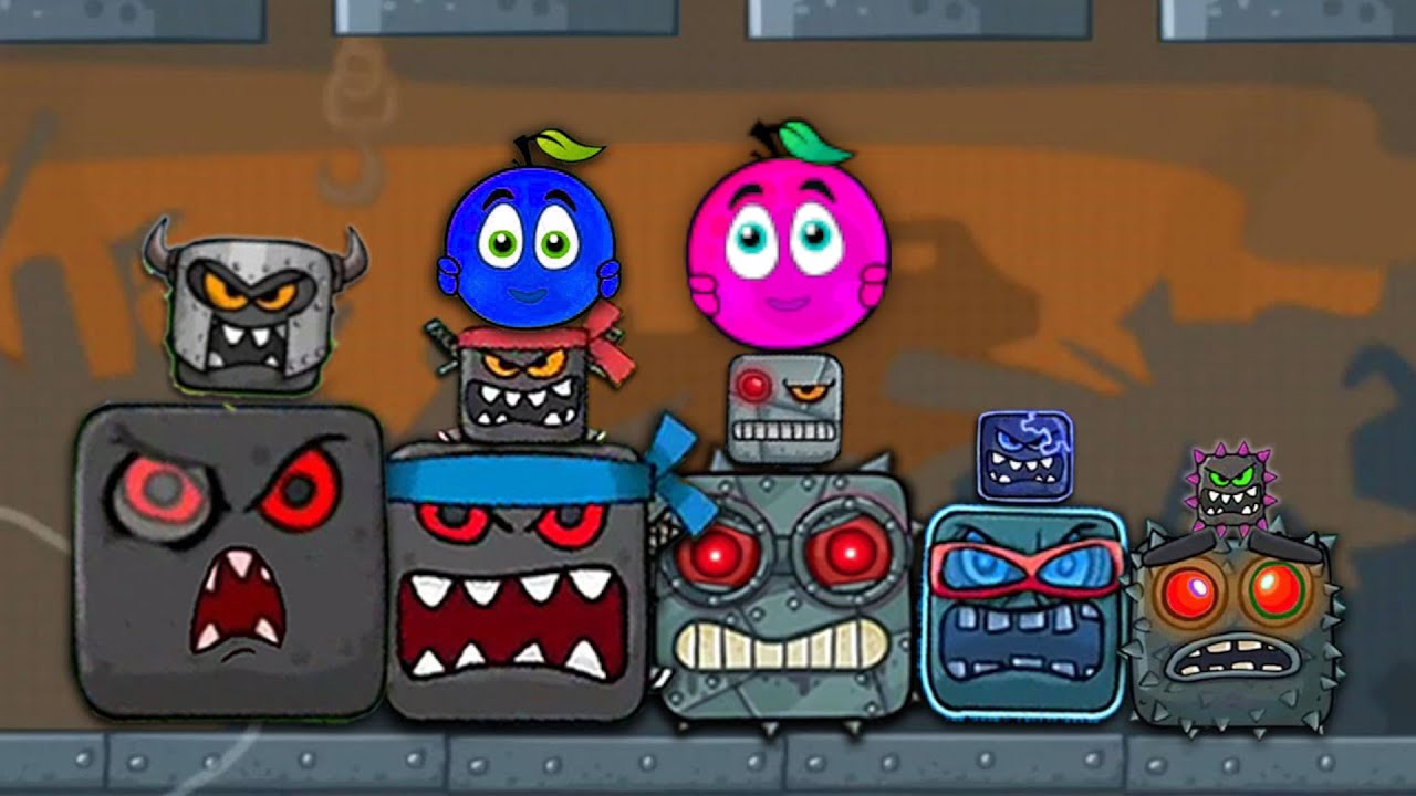 Red Ball 4 - Blue Pink Cover Orange Ball Color Mix vs All Red Ball ...