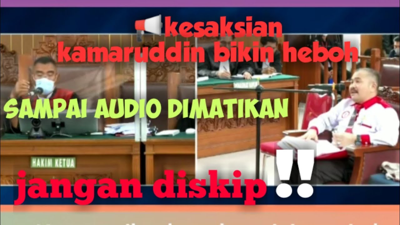 🔴Kesaksian Kamarudin dipersidangan ungkap ternyata ferdy sambo dan ...