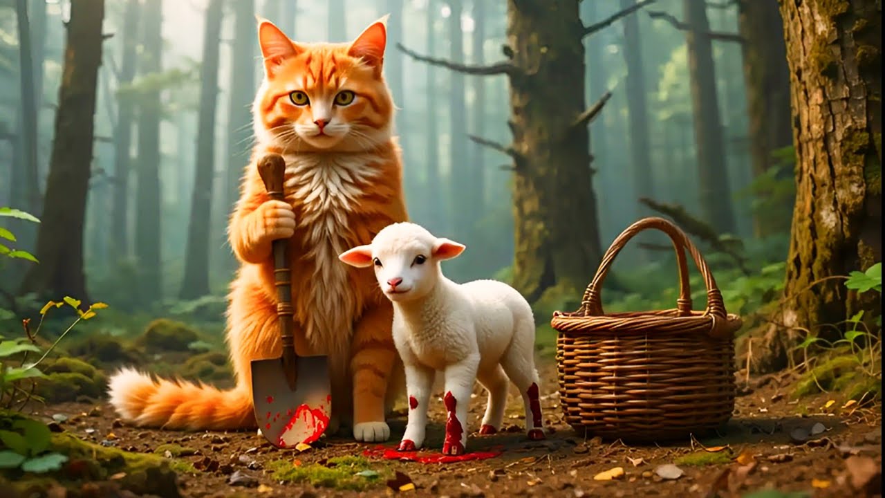 Cat helped wounded Lamb #howto #mewo #cat #aicat #catsfamily #kitty # ...