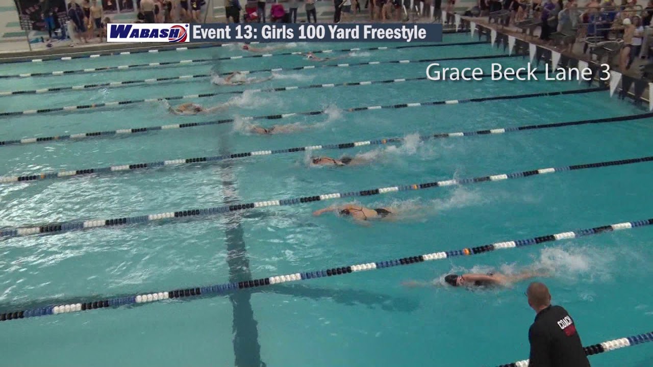 Grace Beck 100 Free 2019 Lima Holiday Invite - YouTube