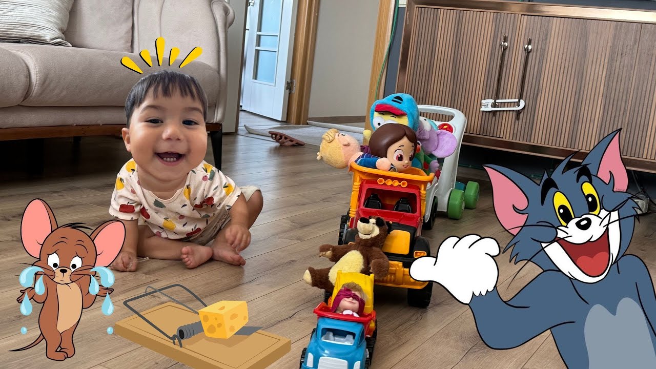 KEREMLER ARABA TRENİ YAPTI 🚗🚂 TOM TUZAK KURDU ⁉️| Eğlenceli Çocuk ...