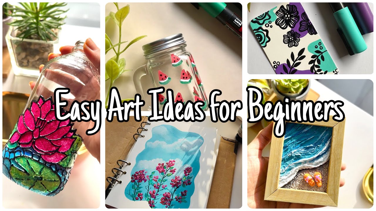 Easy ART Ideas || DIY art projects || Beginner friendly Crafts ...
