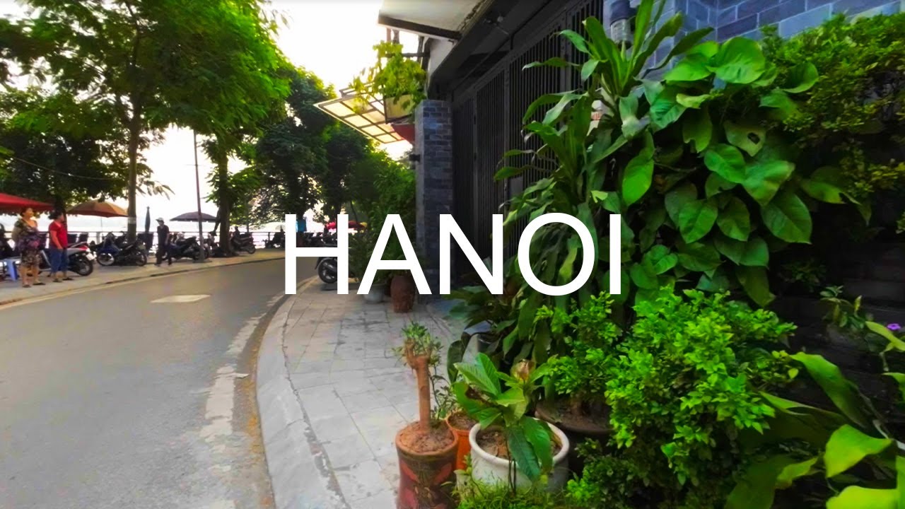 Hanoi Sunset Walk Along. Vietnam - City Walks (Immersive Sound, ASMR ...
